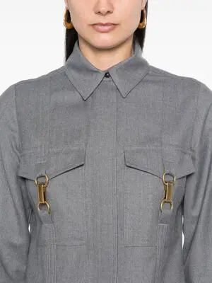 Stella McCartney Clasp-embellished Wool Shirt