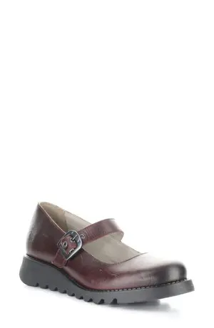 Fly London Samp Mary Jane Loafer - Wine