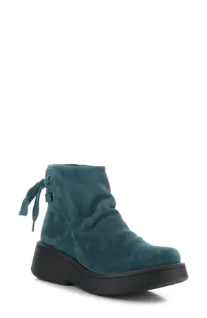 Fly London Mebs Bootie - 002 Petrol Oil Suede