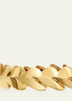 Alaïa Goldtone Layered Leaf Collar Necklace