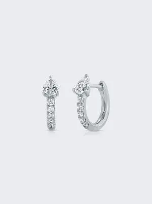 ANITA KO Bobbi Huggie Earrings - 18k White Gold
