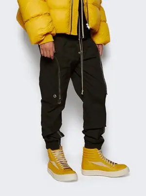 Rick Owens Scarpe In Pelle High-top Sneakers - Lemon And Milk