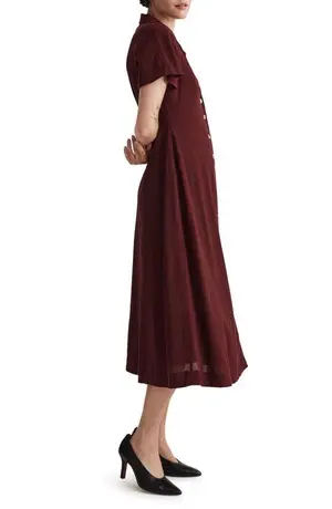 crinkle cotton button-front midi dress touchofsparkleblog_ on LTK