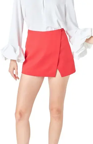Endless Rose Wrap Skort - Red