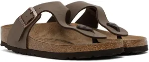 BIRKENSTOCK Brown Narrow Gizeh Sandals