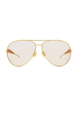 Bottega Veneta Sardine Sunglasses Shiny Gold