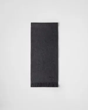 Prada Cashmere Scarf - Anthracite Gray