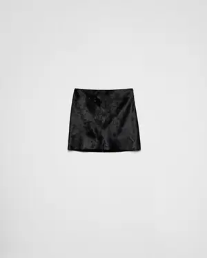 Prada Leather Miniskirt