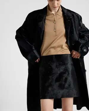 Prada Leather Miniskirt