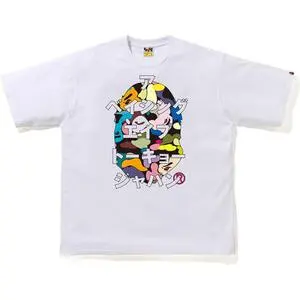 A BATHING APE Camo Katakana Rlx Tee Shirt - White