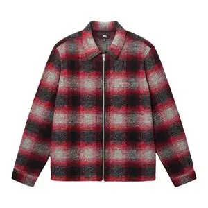 StÜssy Brushed Wool Plaid Zip Shirt