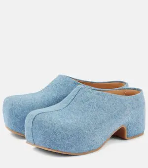Dries Van Noten Denim Clogs