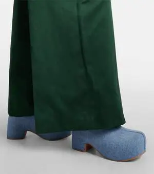 Dries Van Noten Denim Clogs