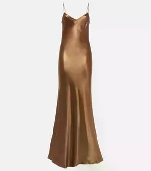 Galvan Satin Maxi Dress
