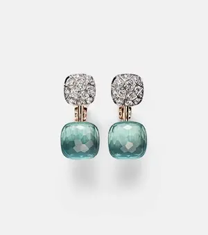 Pomellato Nudo Earrings With Topazes And Diamonds - Gold