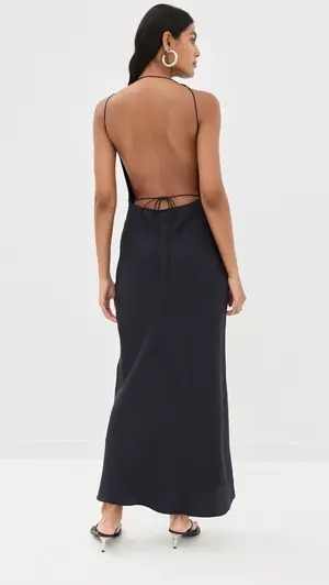 RÓHE Open Back Strap Dress