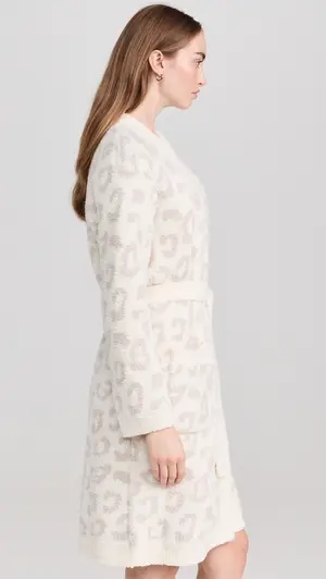 Barefoot Dreams Cozy Chic Barefoot In The Wild Robe - Cream/stone