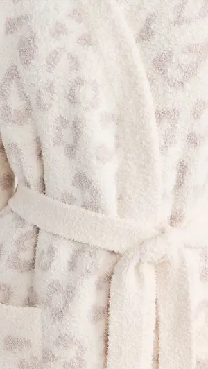 Barefoot Dreams Cozy Chic Barefoot In The Wild Robe - Cream/stone