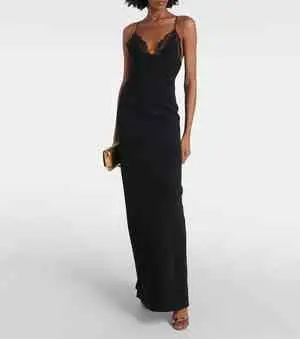 David Koma Lace-trimmed Gown
