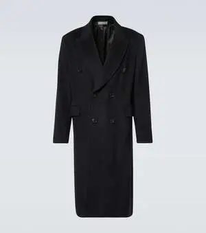 Our Legacy Whale Double-breasted Mohair-blend Coat - Black