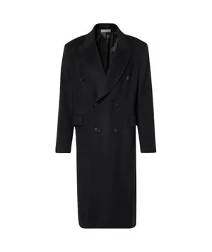 Our Legacy Whale Double-breasted Mohair-blend Coat - Black