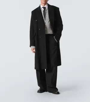 Our Legacy Whale Double-breasted Mohair-blend Coat - Black
