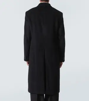 Our Legacy Whale Double-breasted Mohair-blend Coat - Black