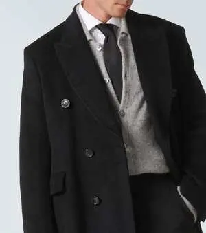 Our Legacy Whale Double-breasted Mohair-blend Coat - Black