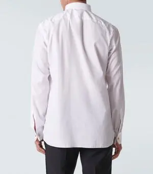 Rubinacci Pleated Cotton Tuxedo Shirt
