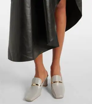 TOD'S Leather Mules - Grey