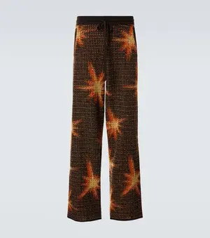 Dries Van Noten Printed Wool-blend Sweatpants