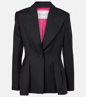 Nina Ricci Wool Gabardine Blazer - Black