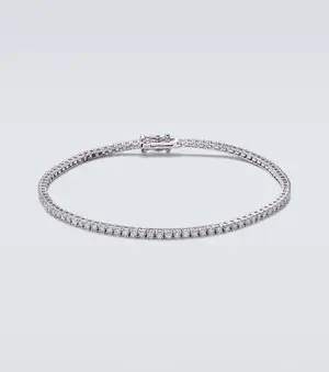 Mateo 14kt White Gold Diamond Tennis Bracelet - Silver