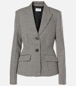 Erdem Tailored Houndstooth Wool Blazer