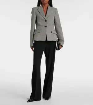 Erdem Tailored Houndstooth Wool Blazer