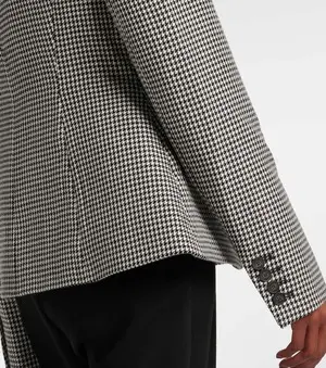 Erdem Tailored Houndstooth Wool Blazer