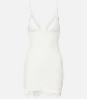 David Koma Bridal Lace-trimmed Minidress