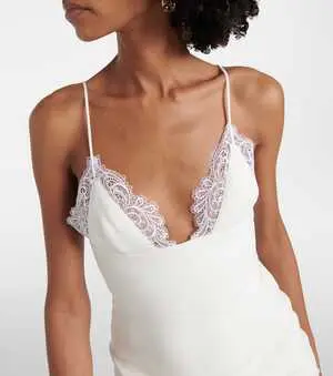 David Koma Bridal Lace-trimmed Minidress