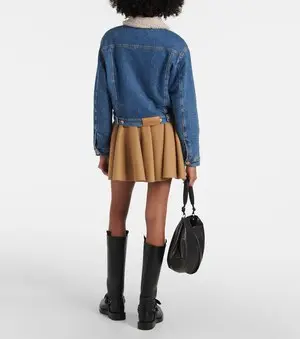 7 For All Mankind Teddy-trimmed Denim Jacket