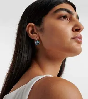 Mateo 14kt Yellow Earrings With Topaz And Diamonds