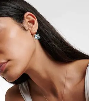 Mateo 14kt Yellow Earrings With Topaz And Diamonds