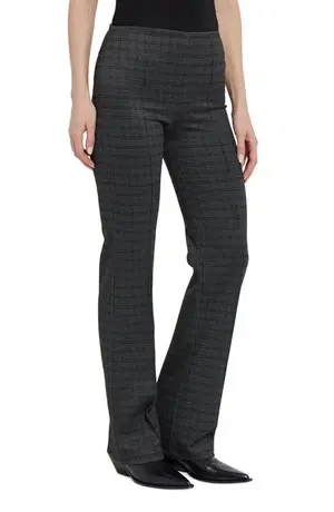 Lyssé E Stretch Ponte Jacquard Wide Leg Pants Five Boroughs Plaid