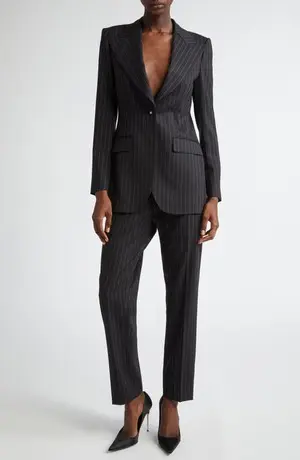Dolce & Gabbana Pinstripe Tailored Wool Trousers