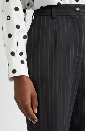 Dolce & Gabbana Pinstripe Tailored Wool Trousers
