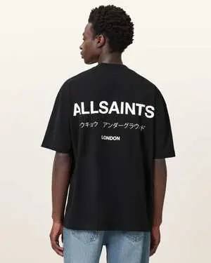 ALLSAINTS Underground Oversized Crew Neck T-shirt - Blue