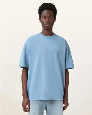 ALLSAINTS Underground Oversized Crew Neck T-shirt Bondi Blue