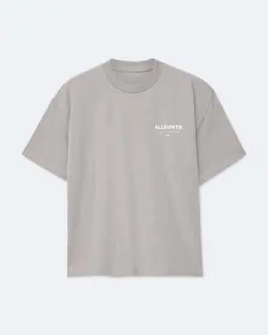 ALLSAINTS Underground Oversized Crew Neck T-shirt Grey