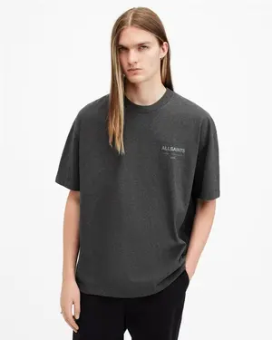 ALLSAINTS Underground Oversized Crew Neck T-shirt Grvstone Grey Marl