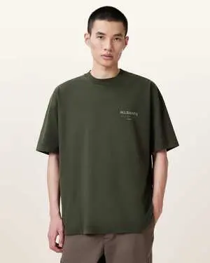 ALLSAINTS Underground Oversized Crew Neck T-shirt Kombu Green