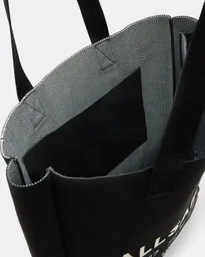 ALLSAINTS Izzy Logo Print Knitted Tote Bag